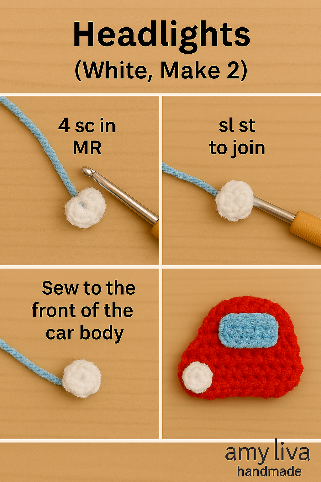 How to Crochet a Mini Car Keychain – Free Amigurumi Pattern & Tutorial ...