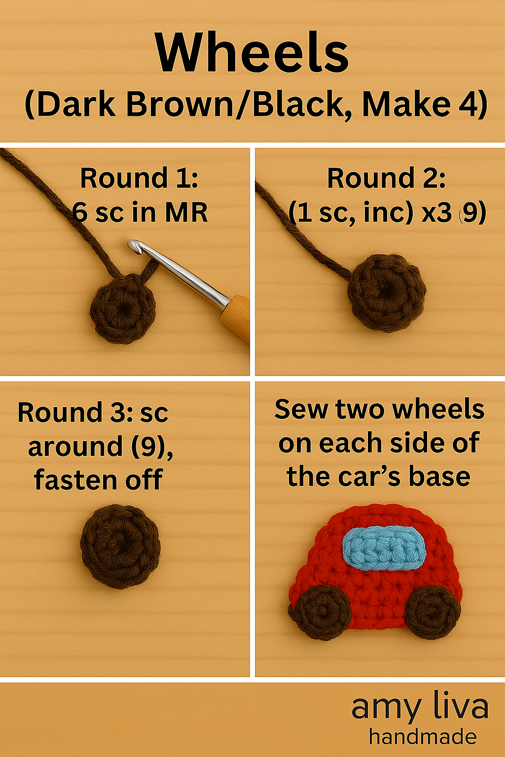 How to Crochet a Mini Car Keychain – Free Amigurumi Pattern & Tutorial ...