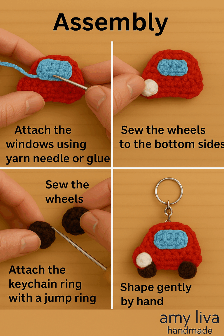How to Crochet a Mini Car Keychain – Free Amigurumi Pattern & Tutorial ...