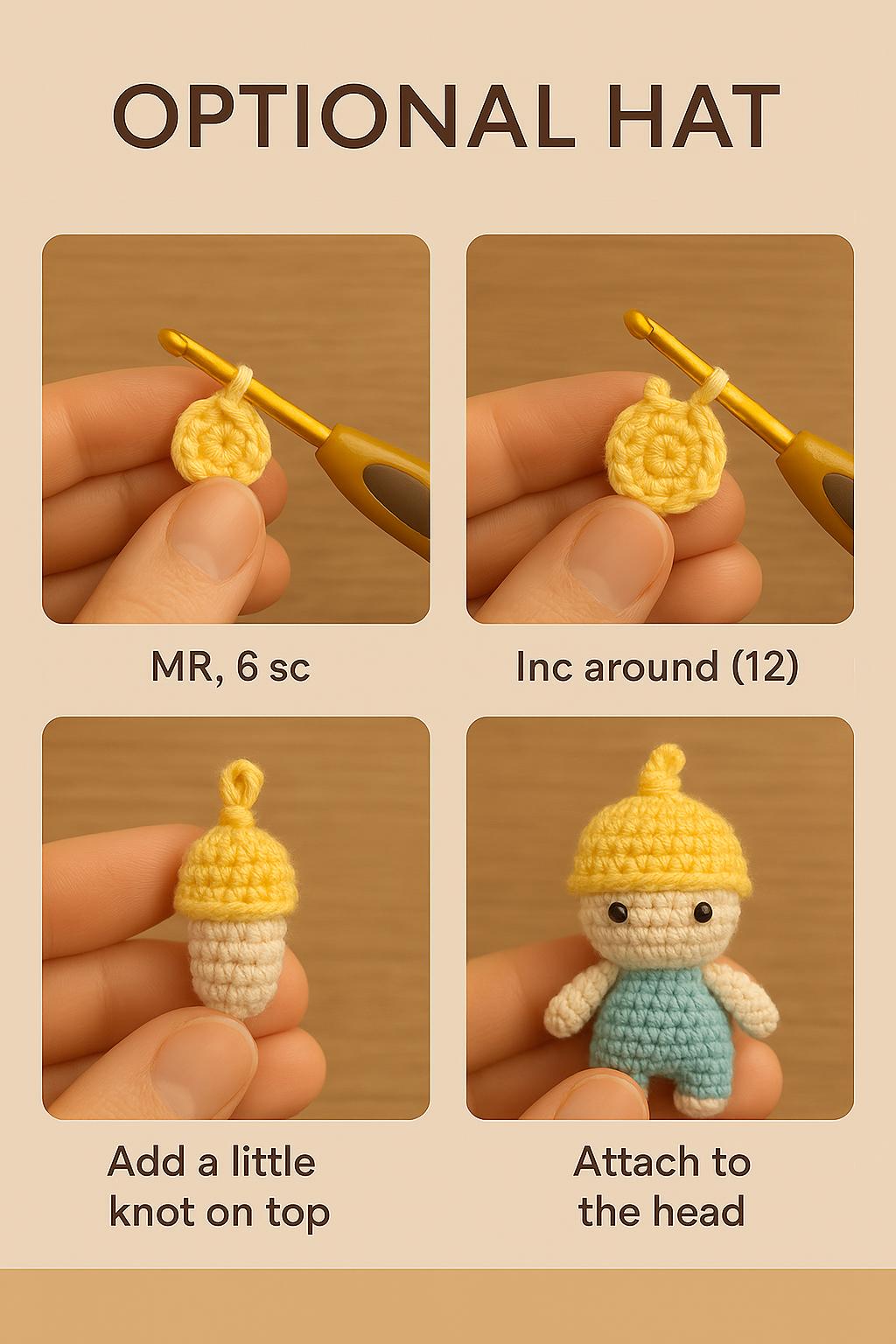 Mini Amigurumi Baby Keychain Pattern – Easy & Free Crochet Tutorial ...