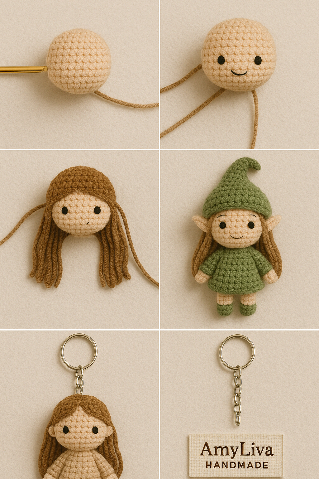 Crochet a Magical Elf Keychain – Adorable, Customizable & Totally Free ...