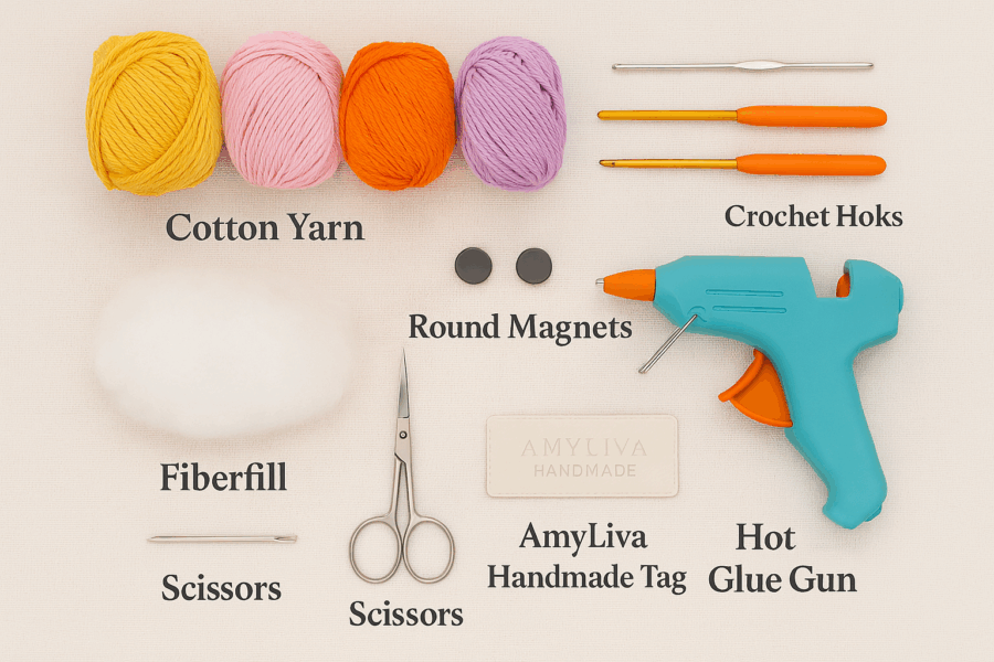 Make Your Own Crochet Flower Magnets – Fast & Fun Tutorial! - Amyliva