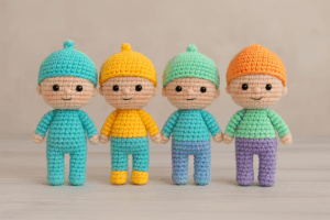 Colorful Mini Crochet Boy Dolls – Amigurumi Tutorial for Beginners ...