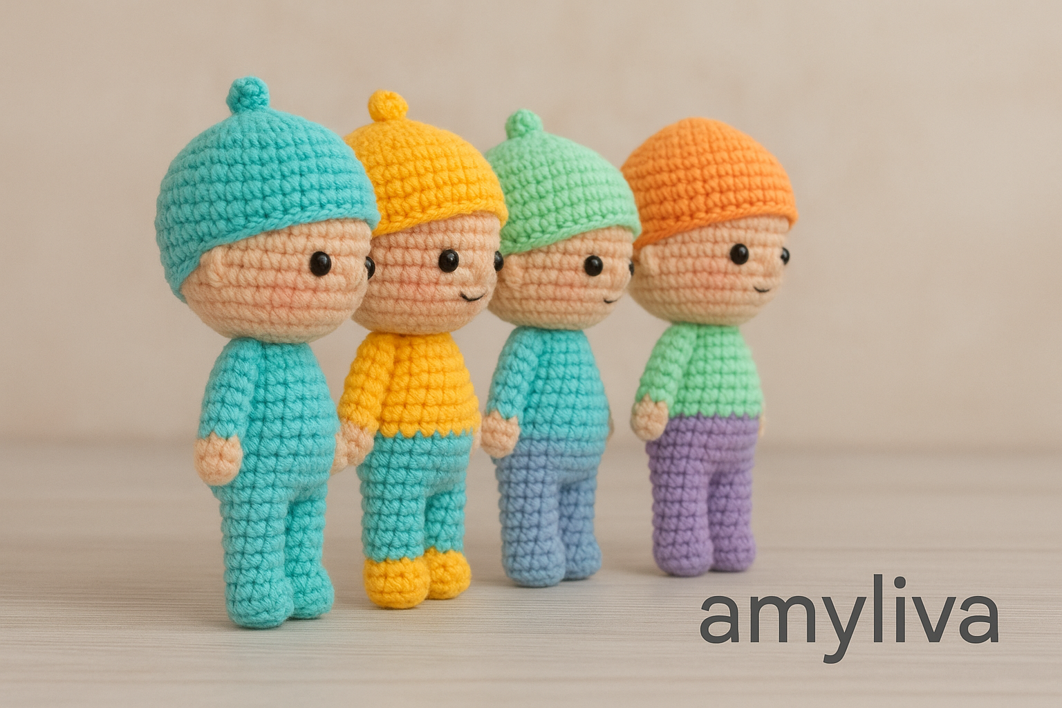Colorful Mini Crochet Boy Dolls – Amigurumi Tutorial for Beginners ...