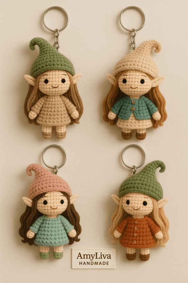 Crochet a Magical Elf Keychain – Adorable, Customizable & Totally Free ...