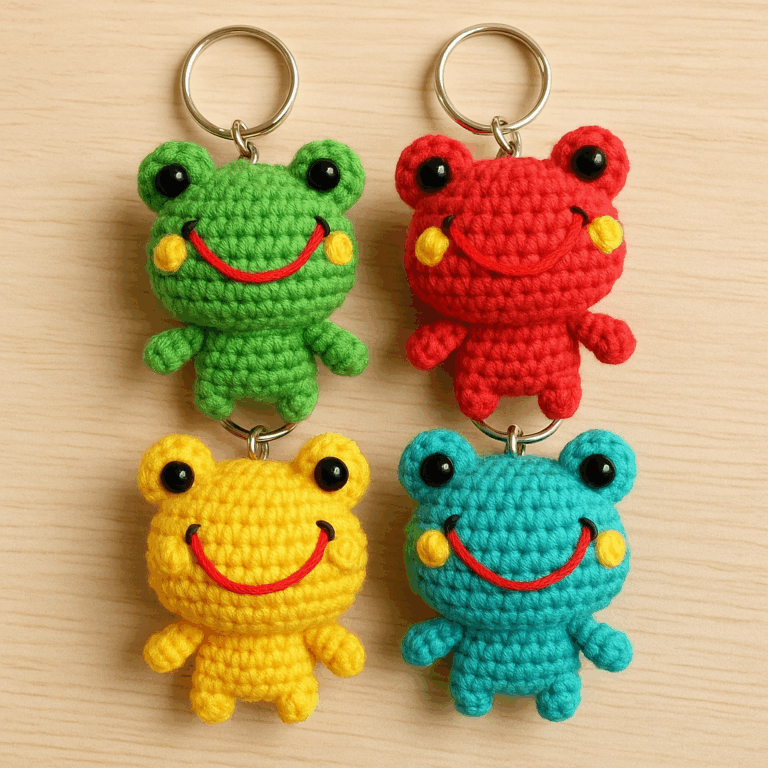 How to Crochet a Frog Keychain – Free Pattern for Cute Summer Accessory ...