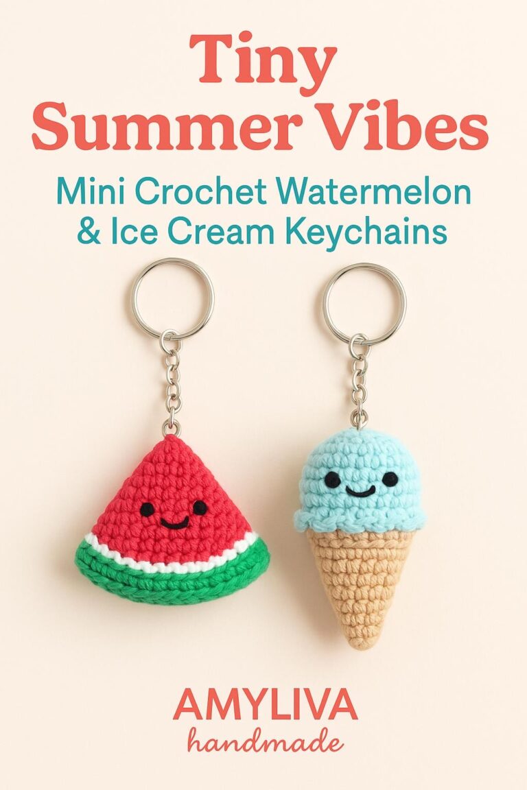 How to Make a Mini Crochet Watermelon Keychain – Free & Fun Summer ...