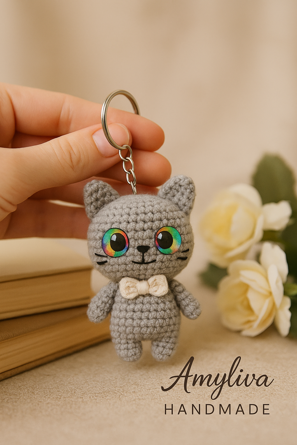 Free Amigurumi Cat Keychain Pattern – Quick & Easy Crochet Gift Idea ...