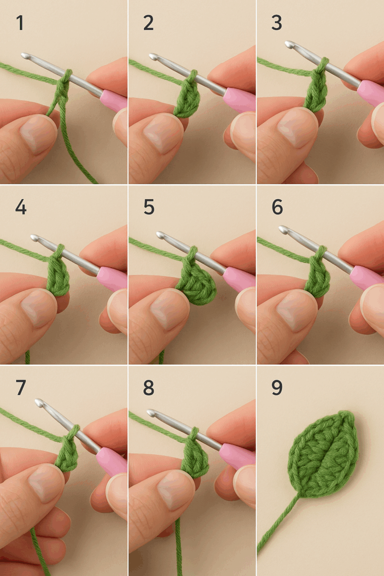- Amyliva Easy Crochet Leaf Pattern – Free Amigurumi Leaf Tutorial for ...