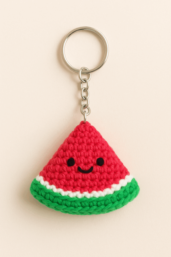 Mini Watermelon Amigurumi Keychain – A Juicy Free Crochet Pattern for ...