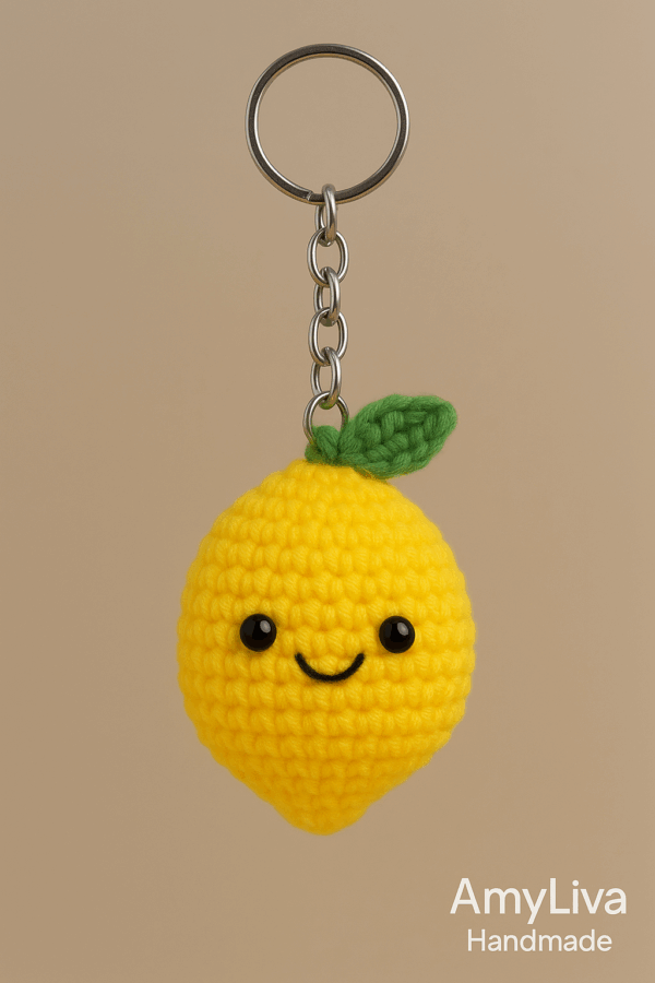Cute and Zesty! Crochet Lila the Lemon Keychain with This Free Pattern ...