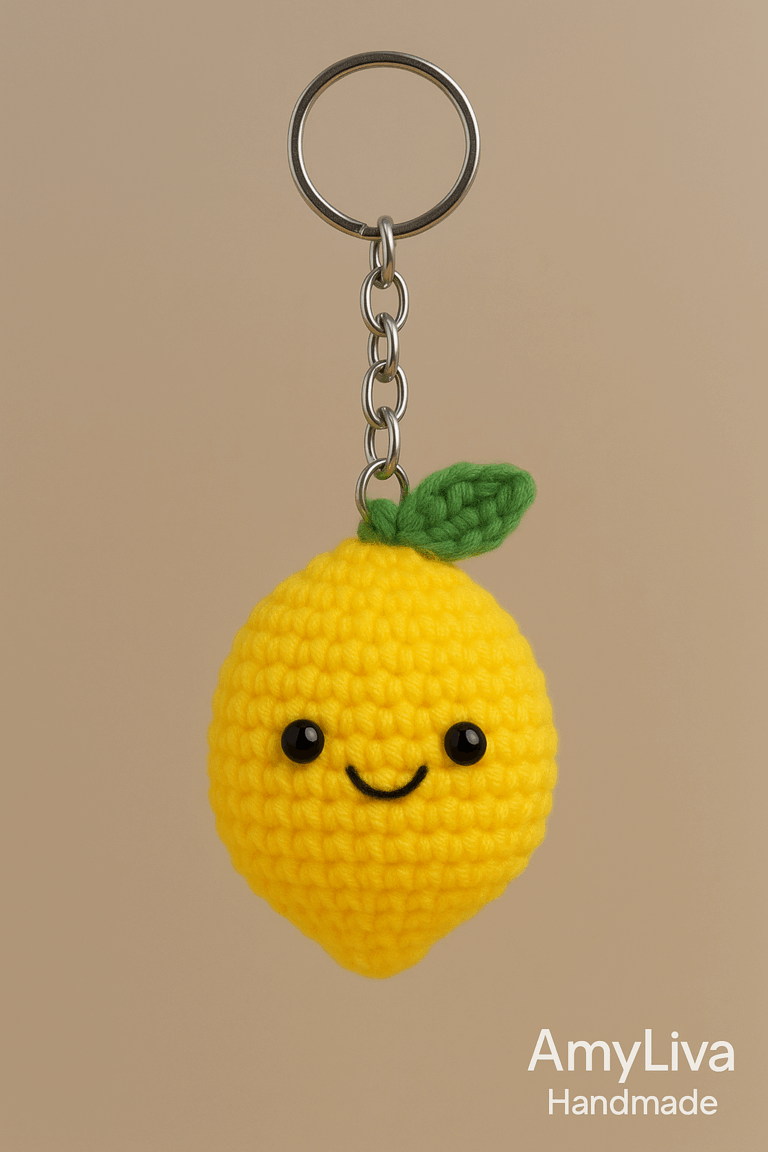 Cute and Zesty! Crochet Lila the Lemon Keychain with This Free Pattern ...