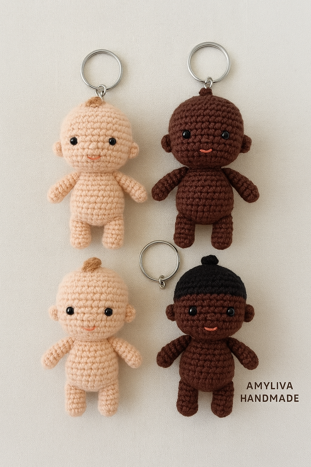 Mini Amigurumi Baby Keychain Pattern – Cute & Easy Crochet Gift ...