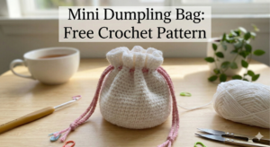 Mini Dumpling Bag Crochet Pattern – Free Bao Bag Drawstring Pouch ...